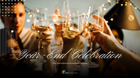 Celebración de fin de año Diseño de PowerPoint