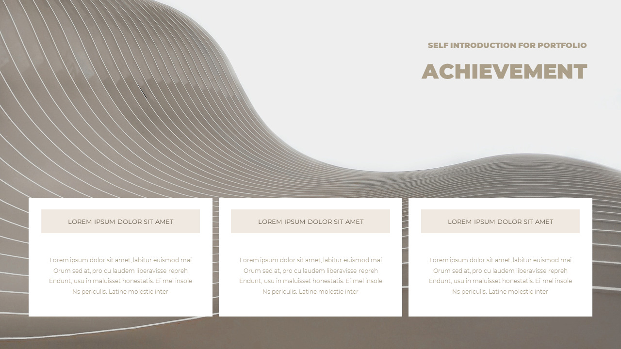 Self Introduction for Portfolio ppt templates google slides template