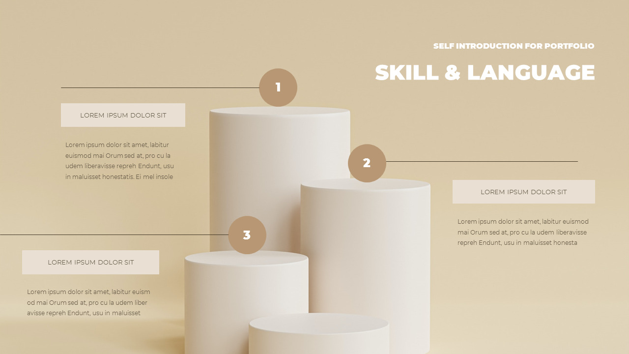 Self Introduction for Portfolio ppt templates google slides template