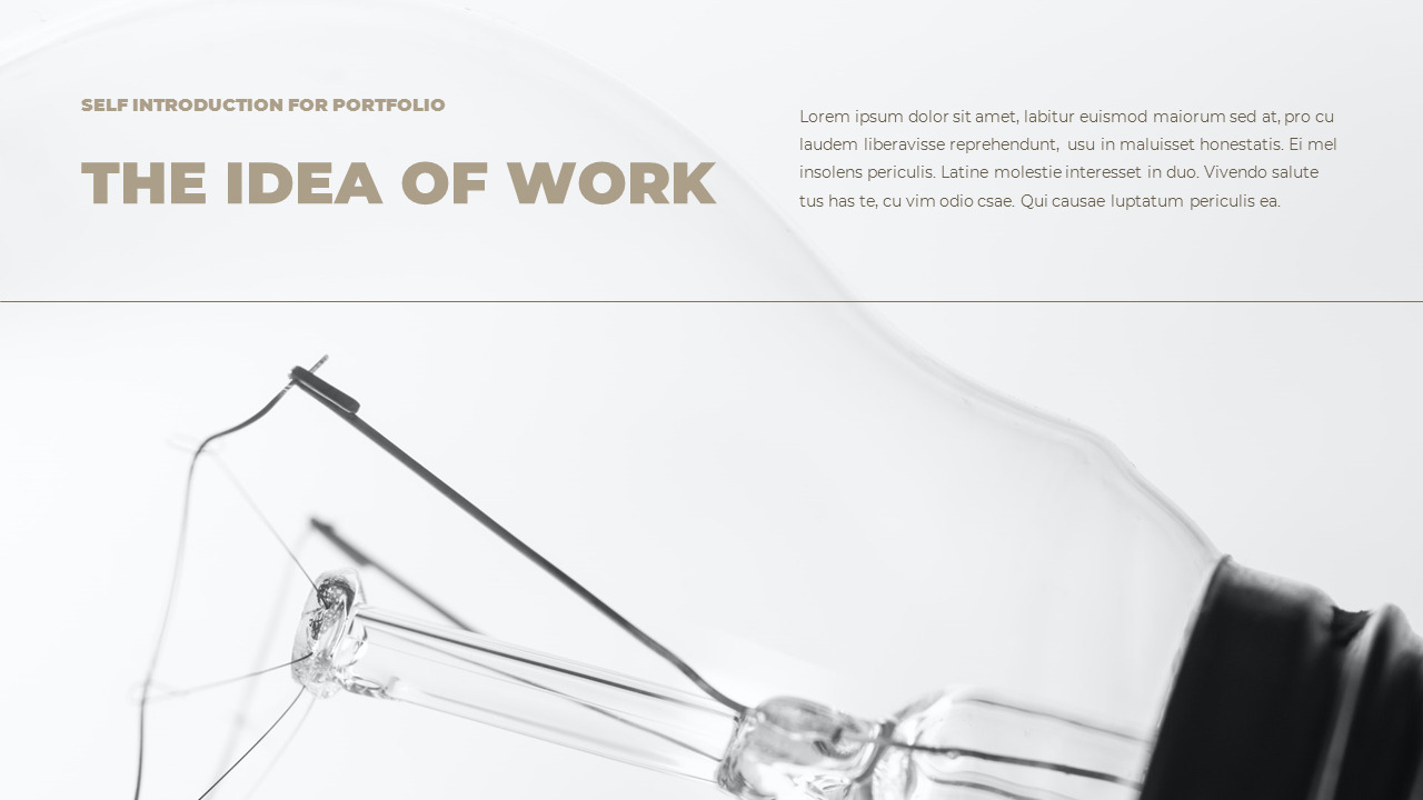 Self Introduction for Portfolio ppt templates google slides template