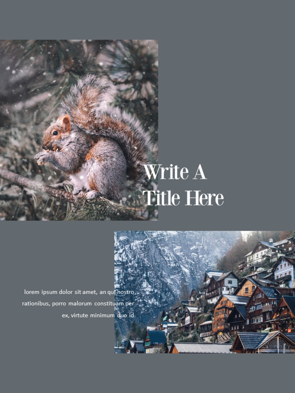 Winter Landscape presentation slide design