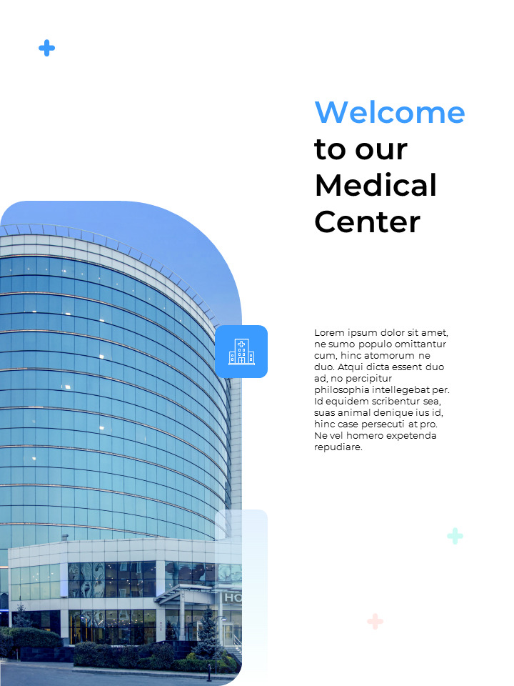 Medical Center Report pitch deck template ppt