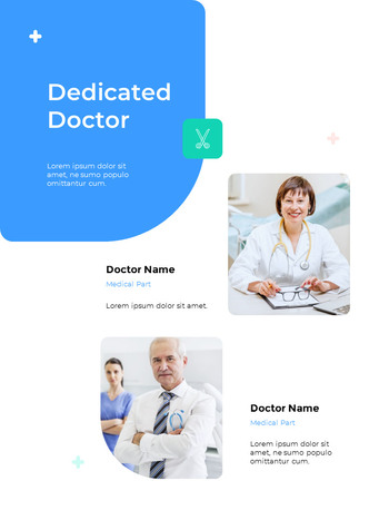 Medical Center Report pitch deck template ppt