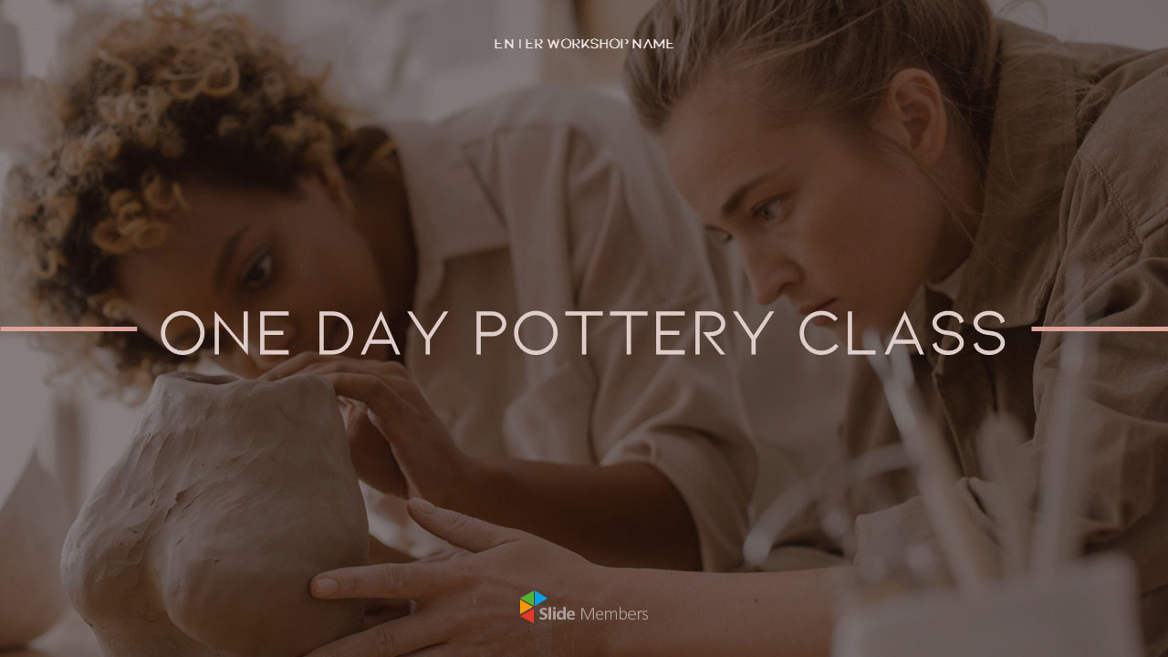 One Day Pottery Class ppt slide templates|Lifestyle