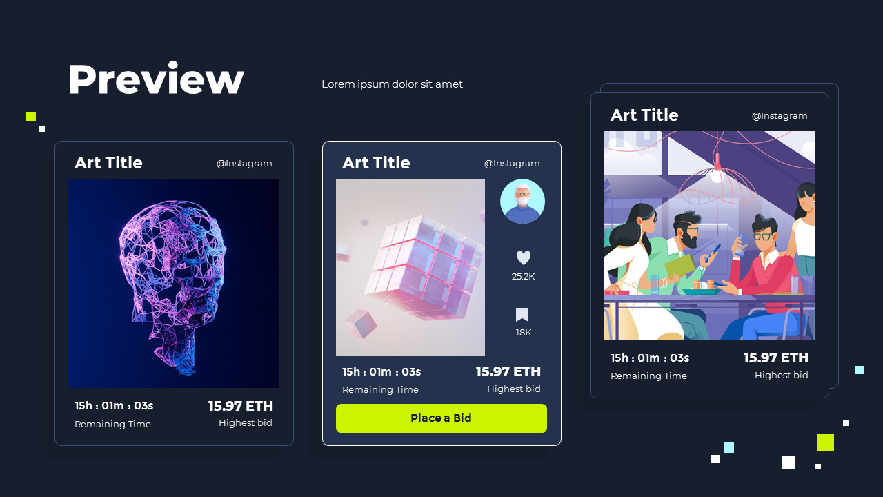 NFT Marketplace Presentation Animated Slides in PowerPoint