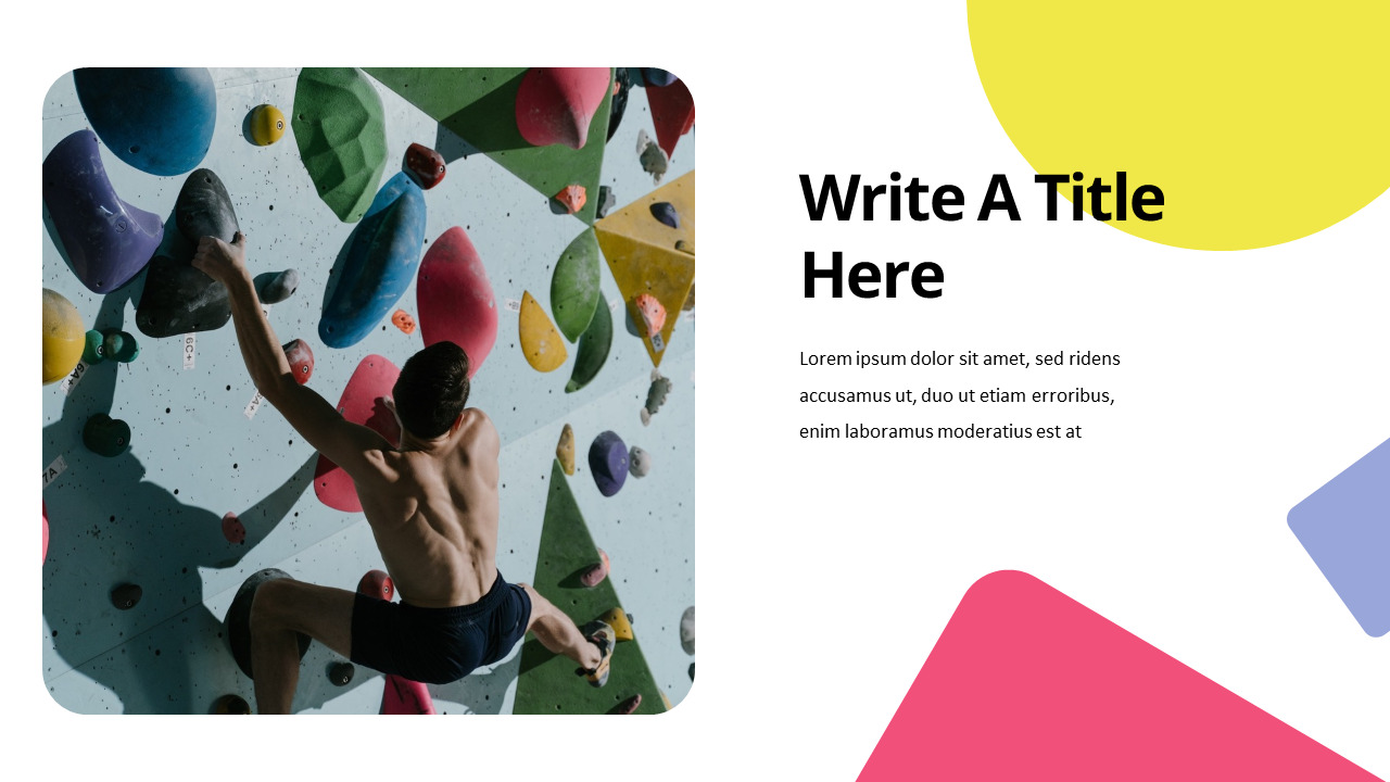 Sport Climbing example pitch deck|Lifestyle|PPT Templates