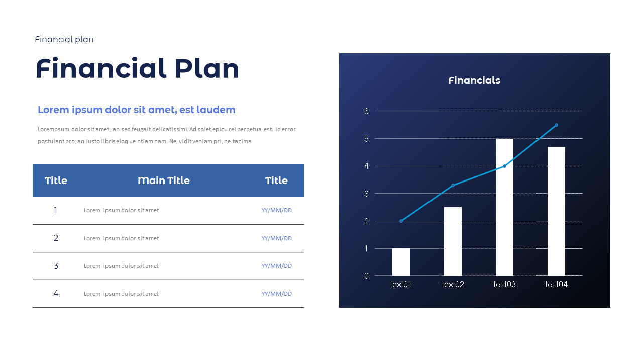 Financial Plan presentation slides ppt