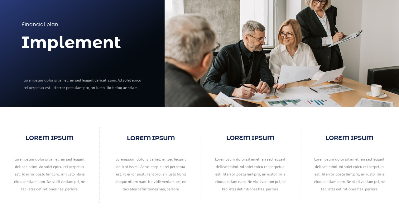 Financial Plan presentation slides ppt