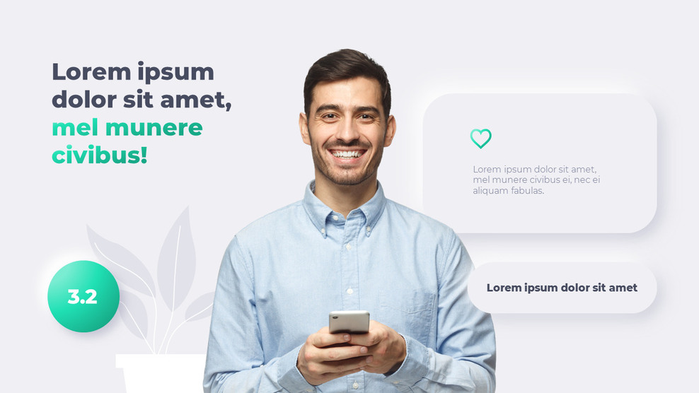 Neumorph Design Pitch Deck design template