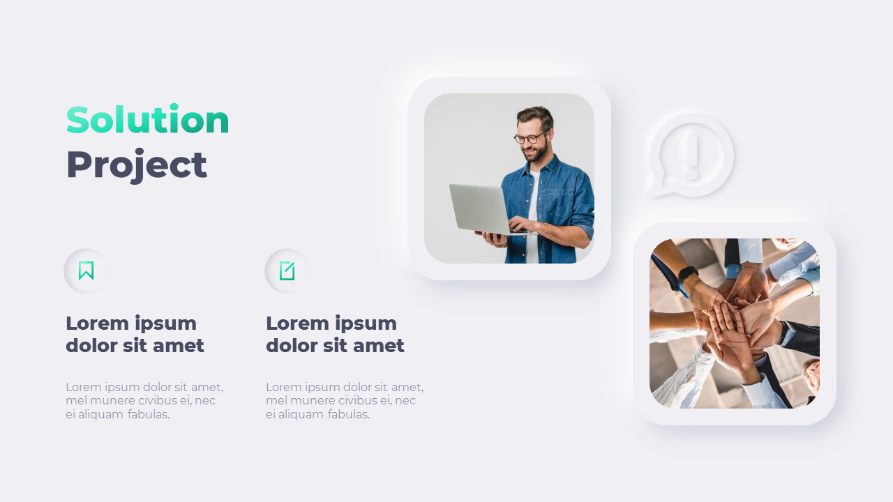 Neumorph Design Pitch Deck design template