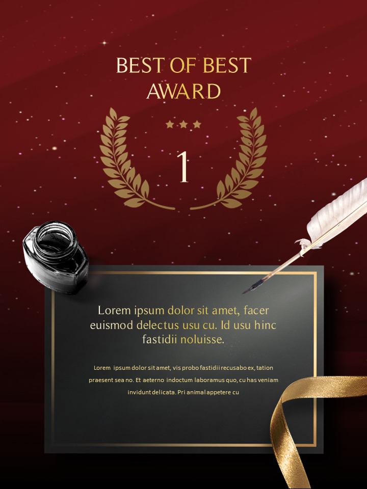 Best Awards elegant ppt templates