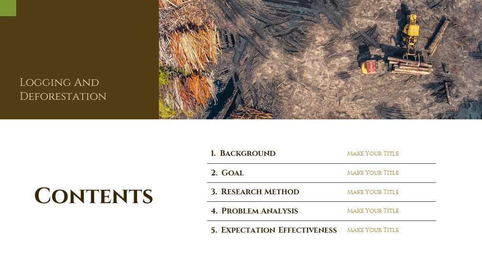 Logging and Deforestation google slides slide templates|Lifestyle Logging and Deforestation google slides slide templates|Lifestyle