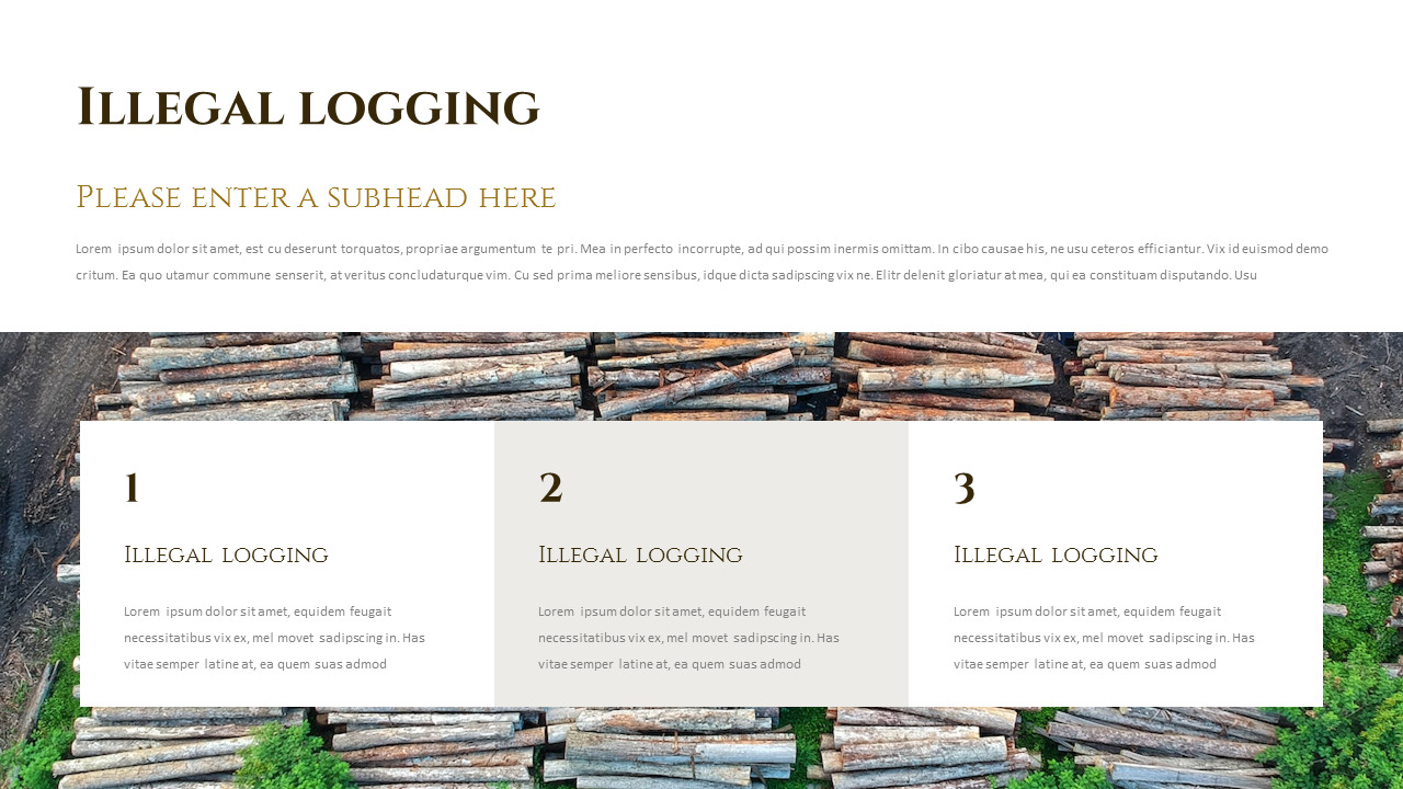 Logging and Deforestation google slides slide templates|Lifestyle