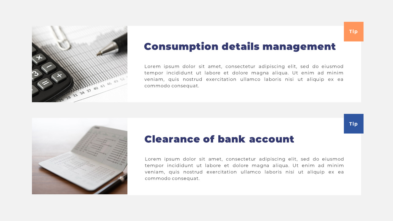 Personal Asset Management slide design