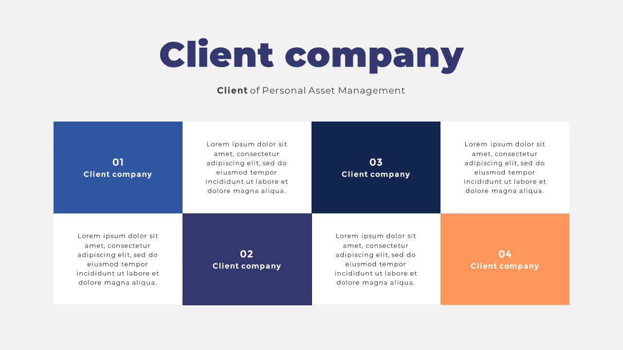 Personal Asset Management slide design