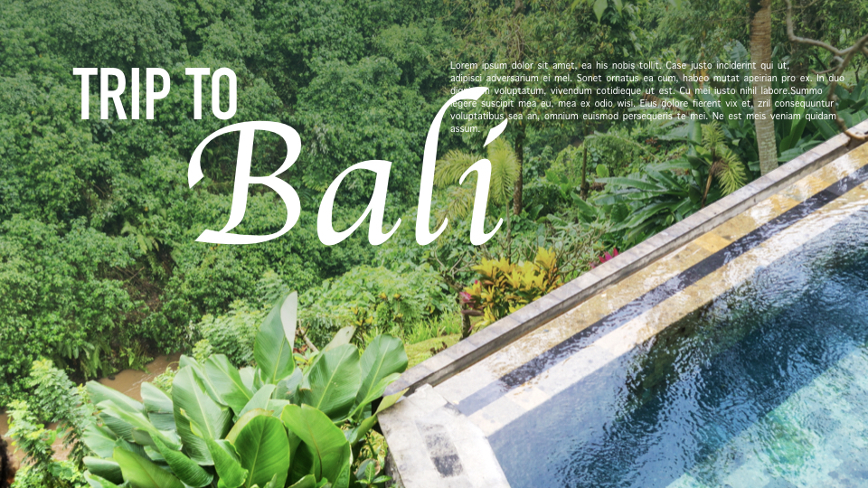 Trip to Bali Keynote Design