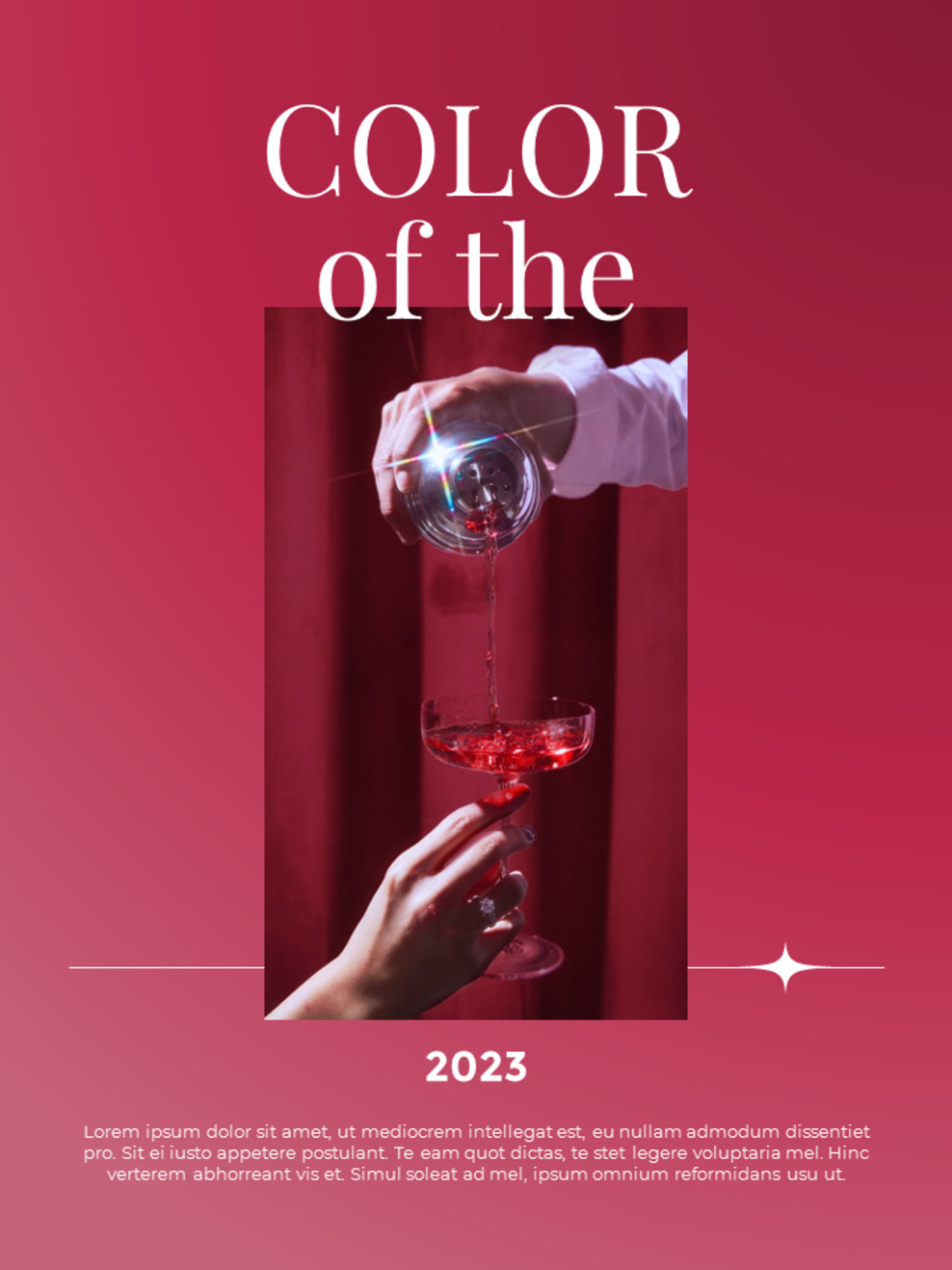 2023 Viva Magenta google slides slide templates