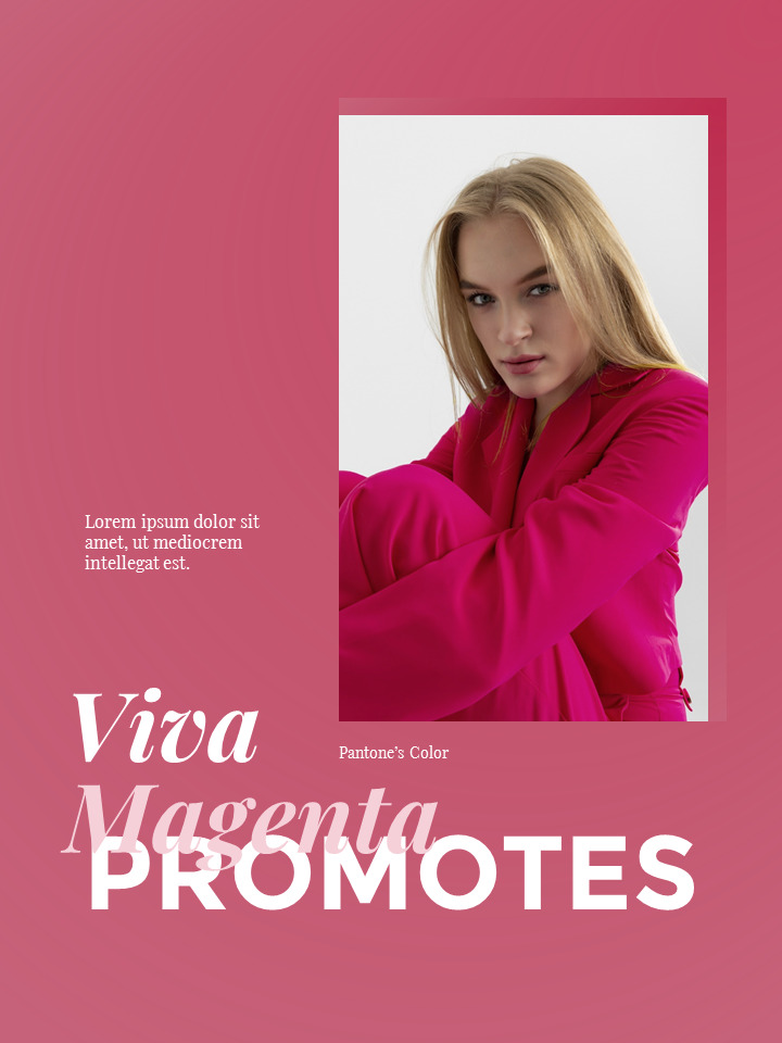 2023 Viva Magenta google slides slide templates