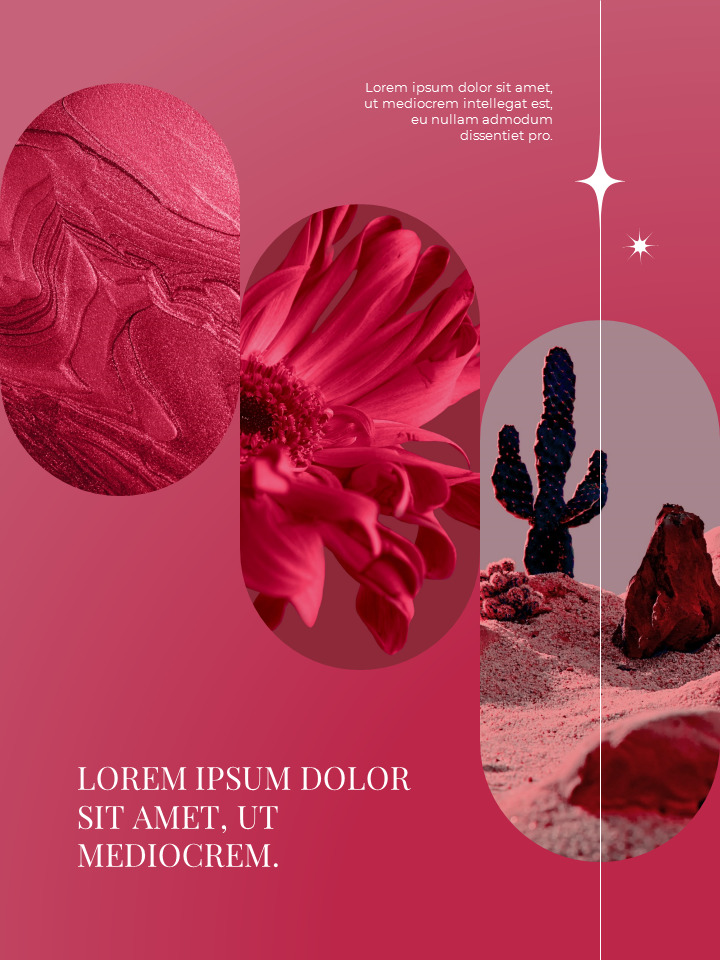 2023 Viva Magenta google slides slide templates