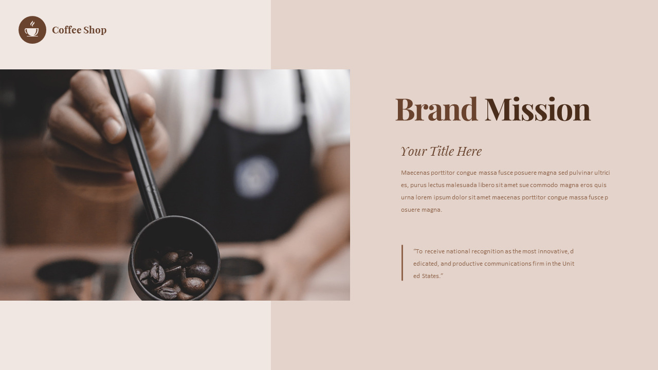 A Proposal to Enter Coffee Shop PowerPoint Format