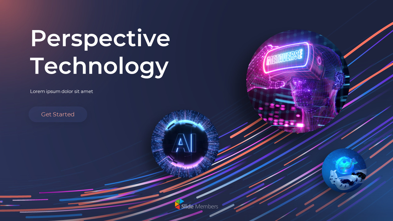 Perspective Technology presentation template ppt powerpoint