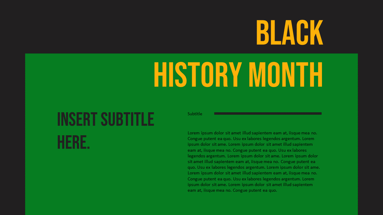 Black History Month health powerpoint templates