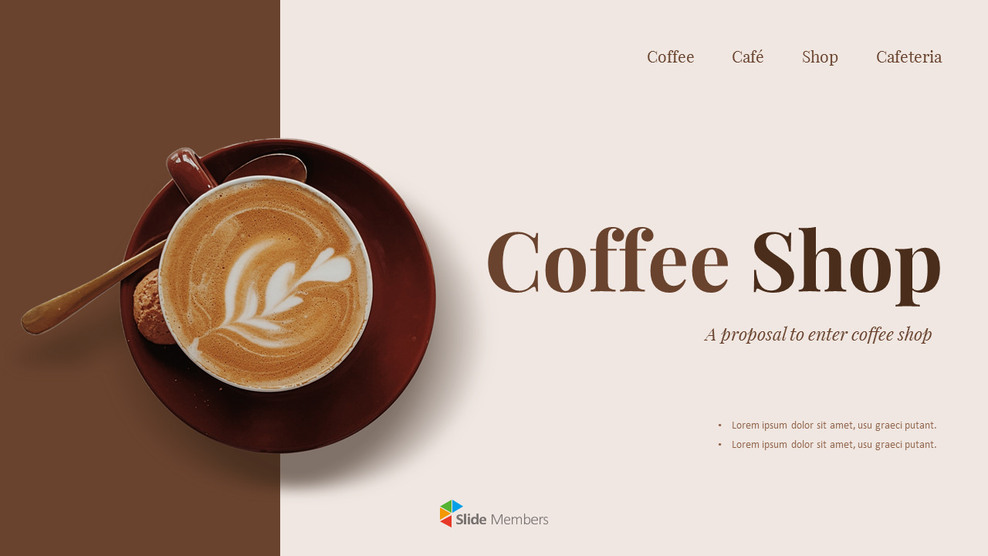 A Proposal to Enter Coffee Shop google slides theme