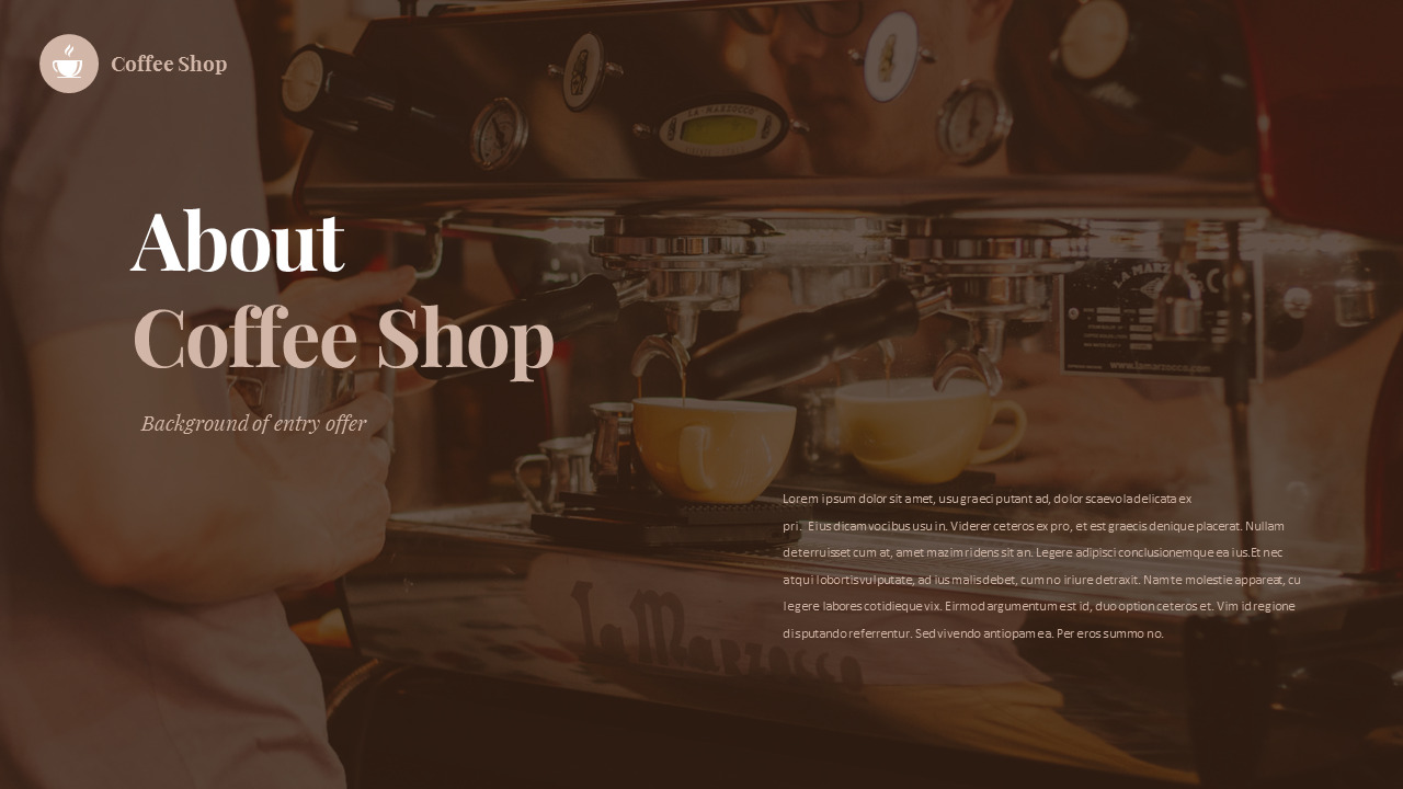 A Proposal to Enter Coffee Shop google slides theme