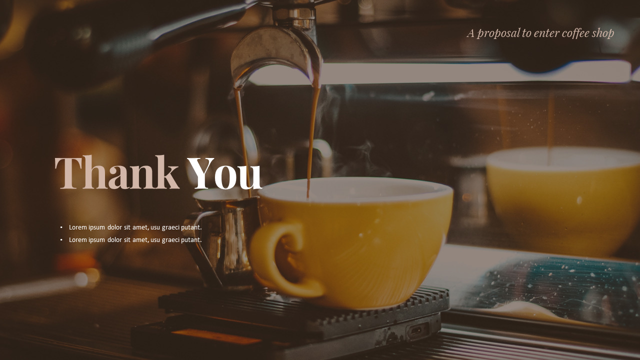 A Proposal to Enter Coffee Shop google slides theme