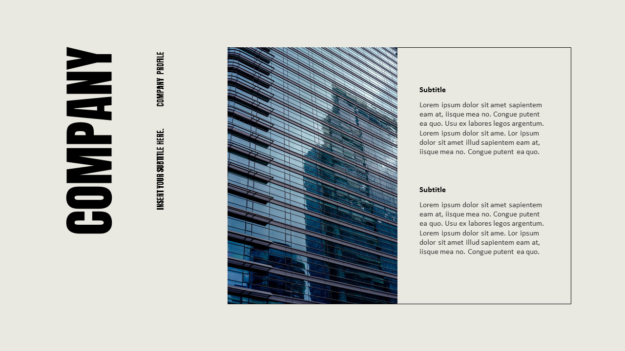 Company Profile presentation slide design