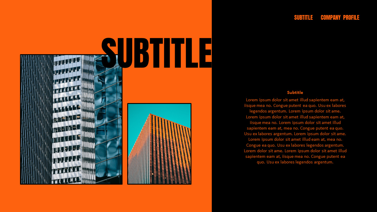 Company Profile presentation slide design