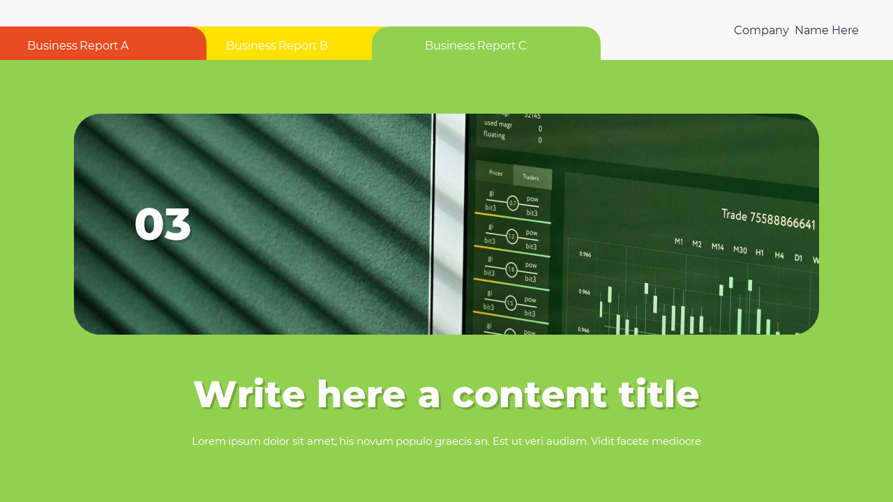 Business Project Report deck templates