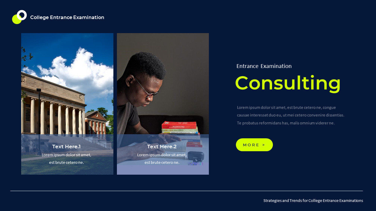 College Entrance Background PowerPoint