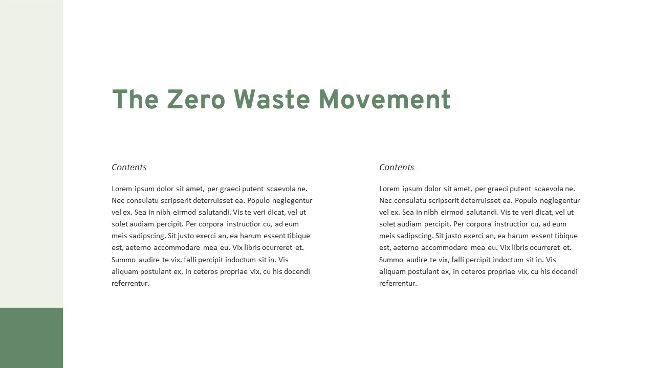 Zero Waste premium PowerPoint Templates