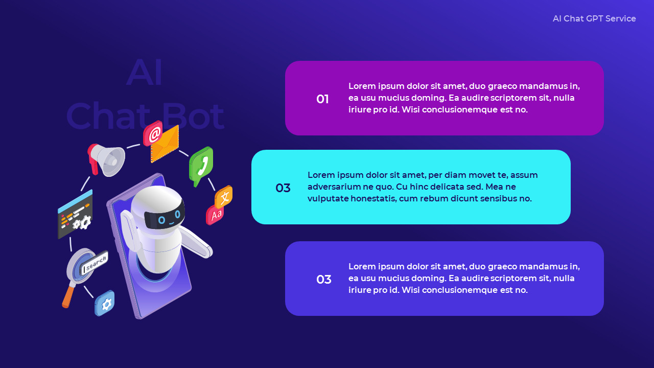 AI Chat GPT Service Google Slides Templates