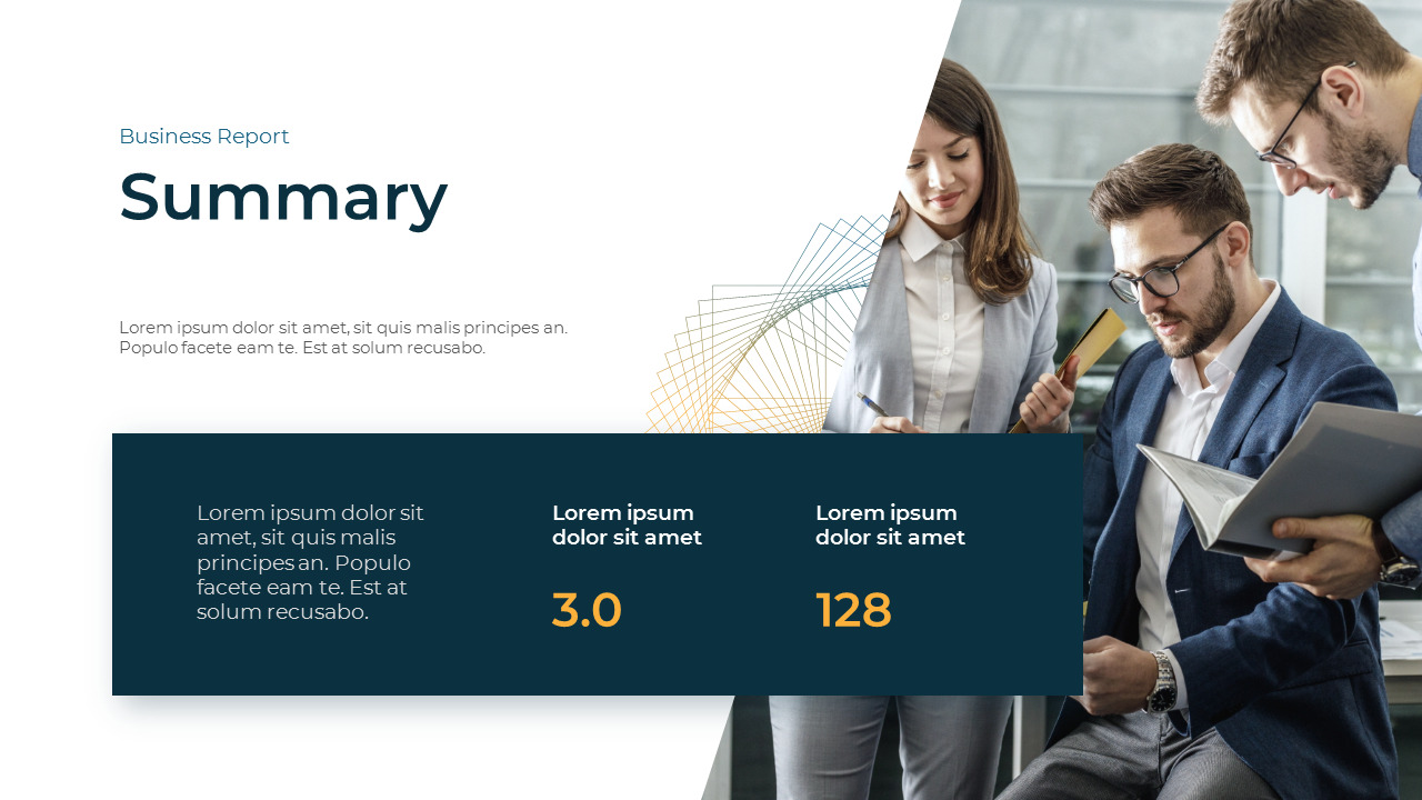 Business Report Abstract PPT Design Templates