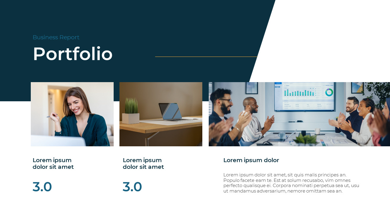 Business Report Abstract PPT Design Templates