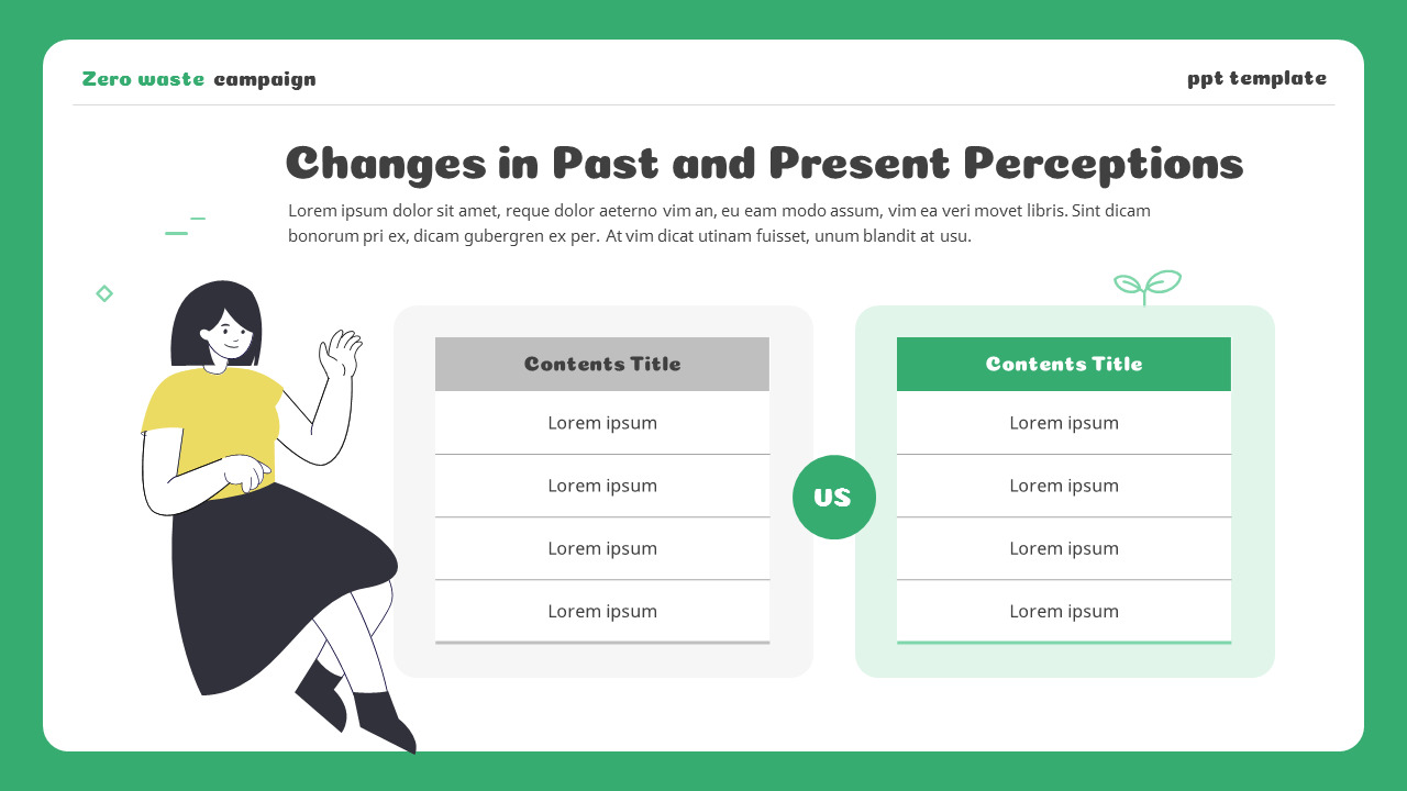 Zero waste Campaign best pitch deck template