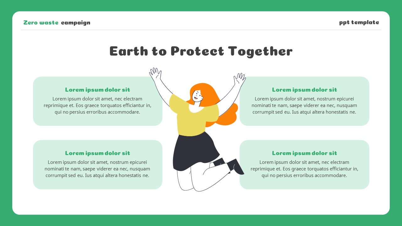 Zero waste Campaign best pitch deck template