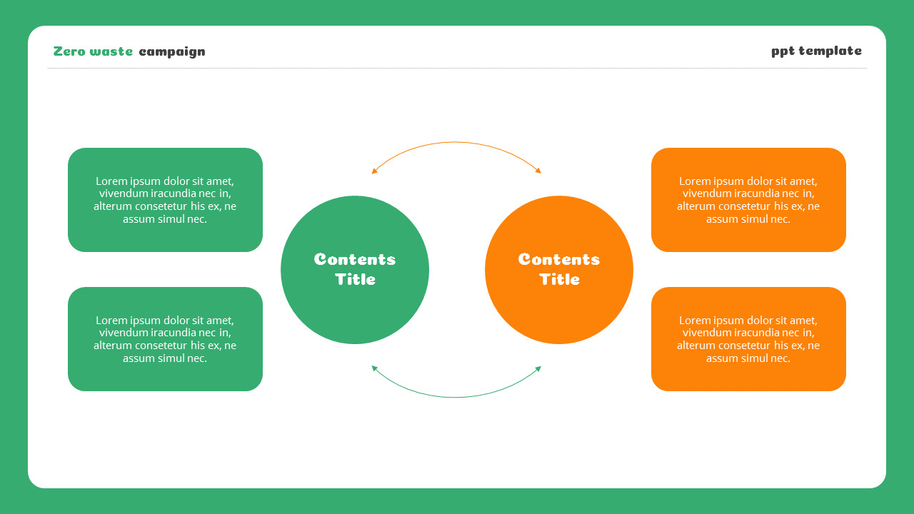 Zero waste Campaign best pitch deck template