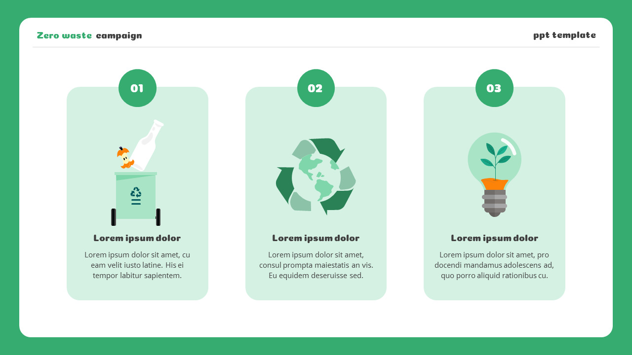 Zero waste Campaign Simple Google Slides Templates