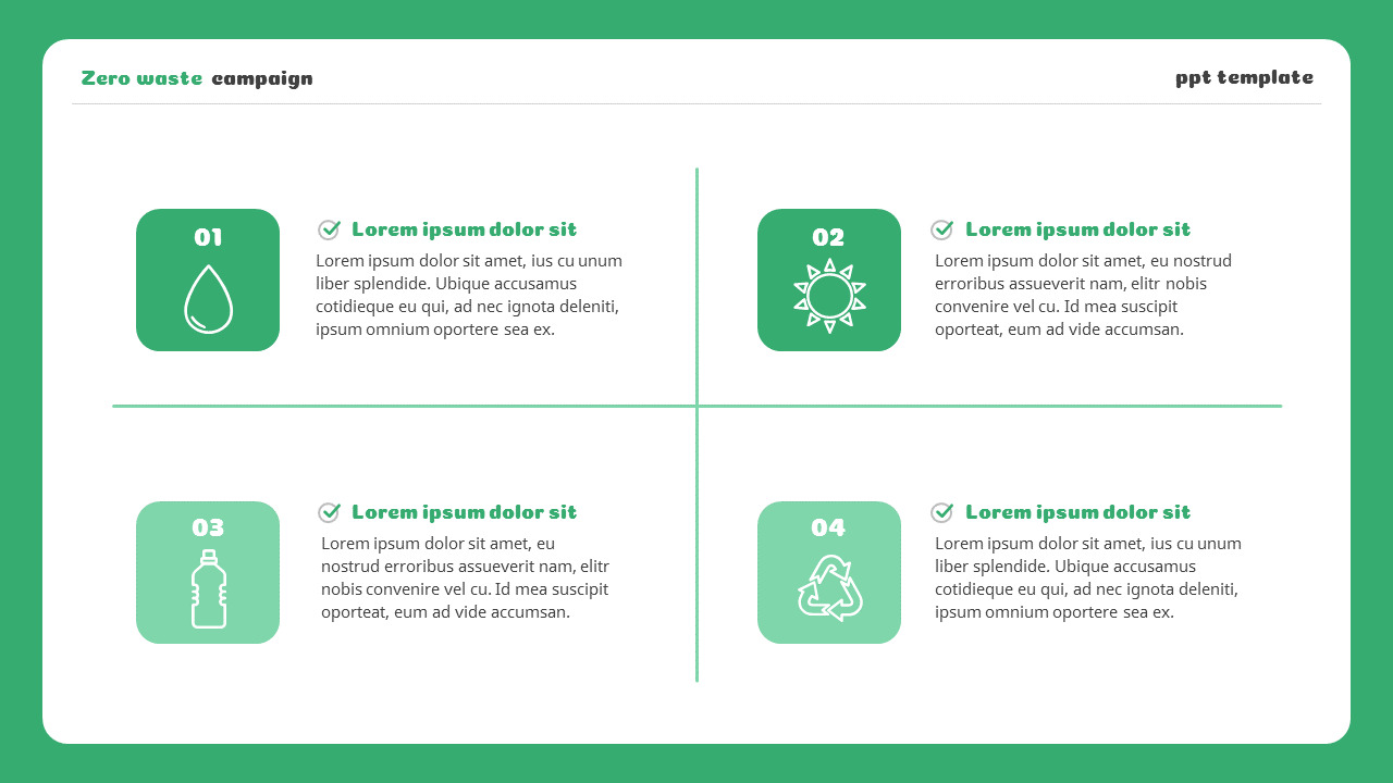Zero waste Campaign Simple Google Slides Templates