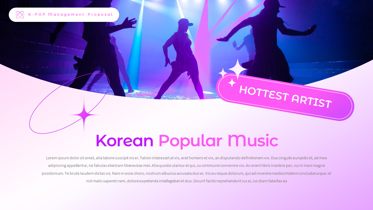 K-pop Entertainment Management Interactive Presentation Deck