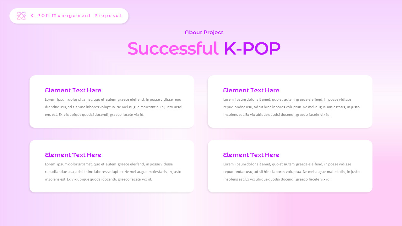 K-POP Entertainment Management template design