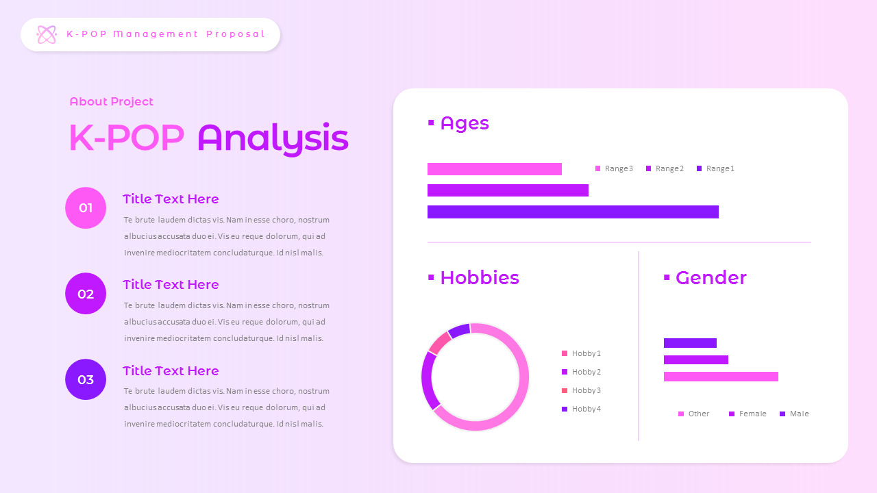 K-POP Entertainment Management template design