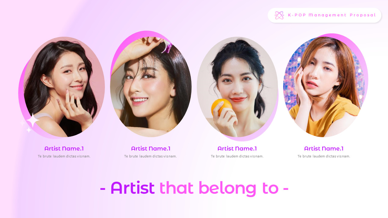 K-POP Entertainment Management template design