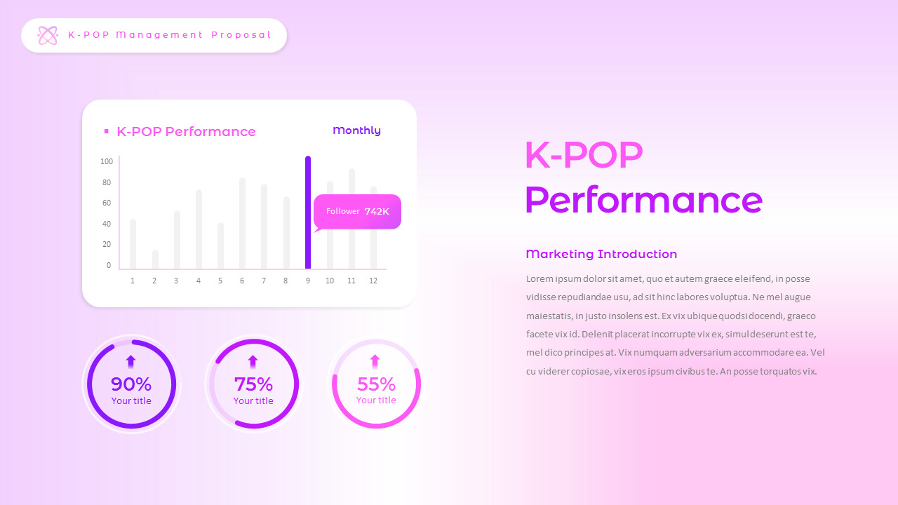 K-POP Entertainment Management template design