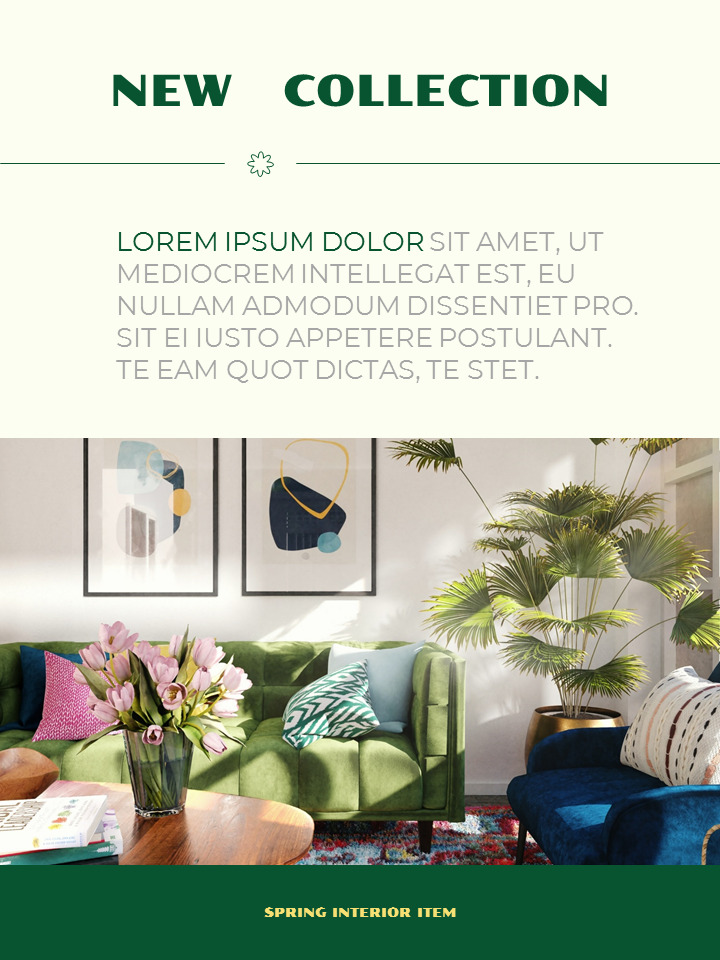 Spring Home Deco Interior Design google slides presentation slides