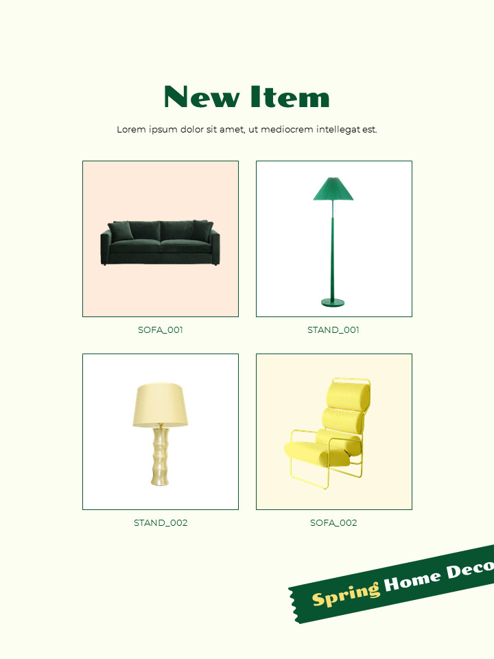 Spring Home Deco Interior Design google slides presentation slides