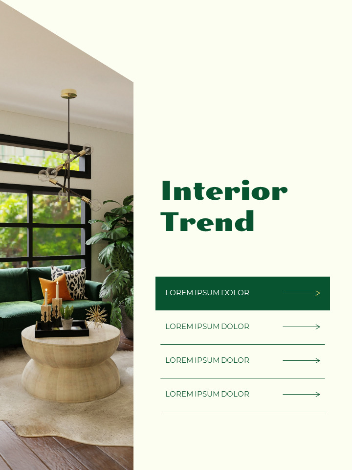 Spring Home Deco Interior Design google slides presentation slides